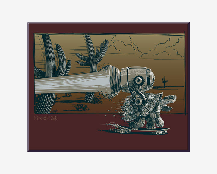 Turtle Rocket Art Print – Nite Owl Ink