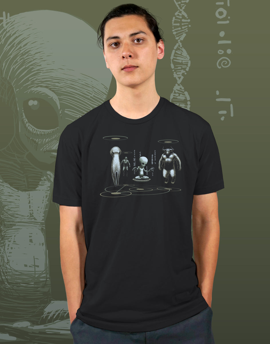 Alien DNA Men's Fitted Crew Neck – Nite Owl Ink
